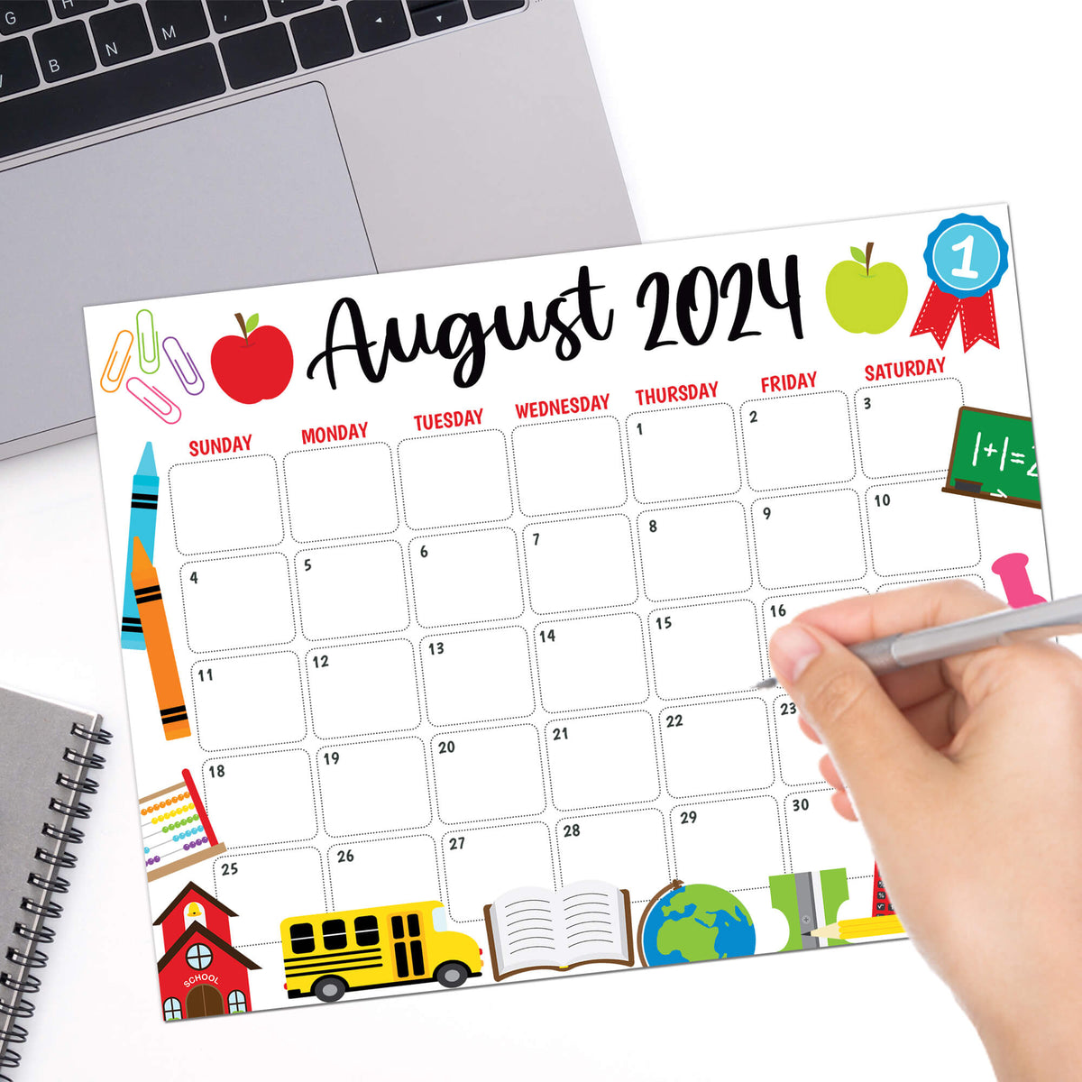PDF August 2024 Back To School Calendar | Printable Back to School ...