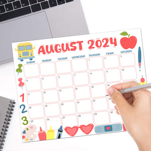 PDF Back To School August 2024 Calendar | Printable August Academic ...