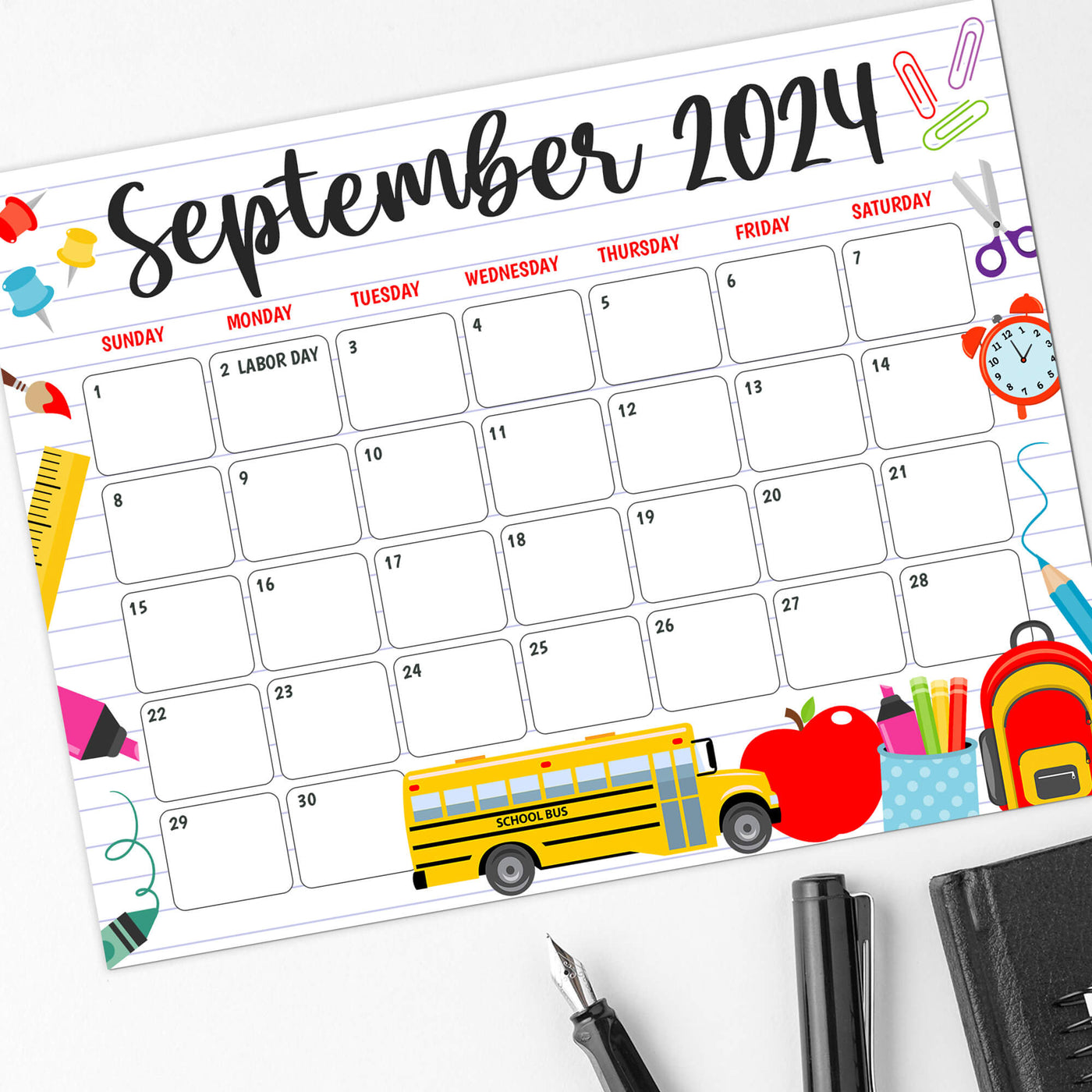 September 2024 Calendar for Back to School Planning - Posh Park
