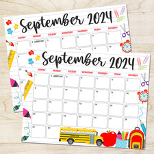September 2024 Calendar for Back to School Planning - Posh Park