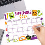 School Themed September 2024 Printable Calendar - Posh Park