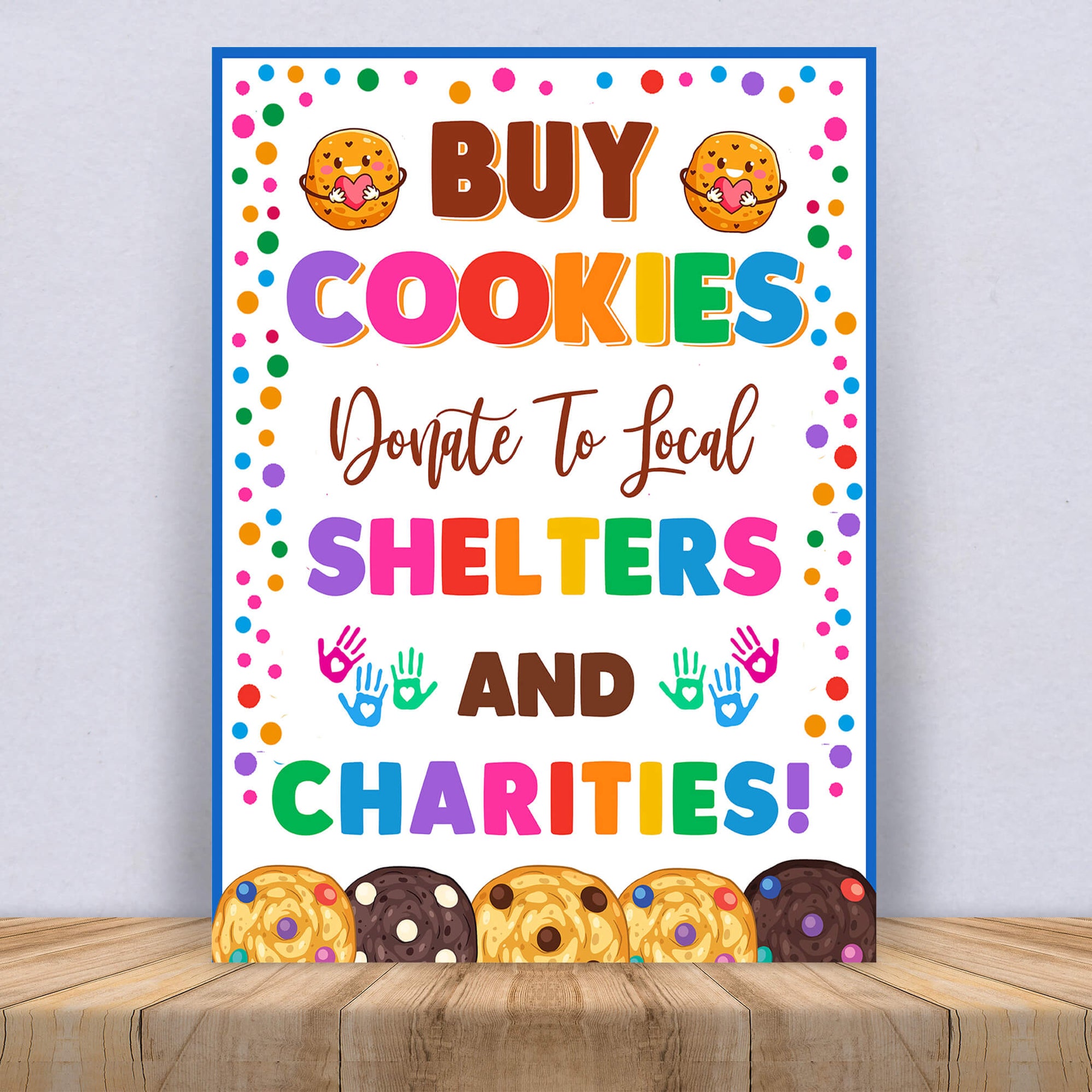 Printable Buy Cookies Donate To Local Shelters and Charities | Cookies ...