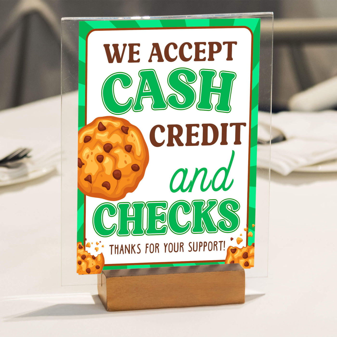 Printable We Accept Payments Sign Cash Credit and Checks | PDF Scouts ...