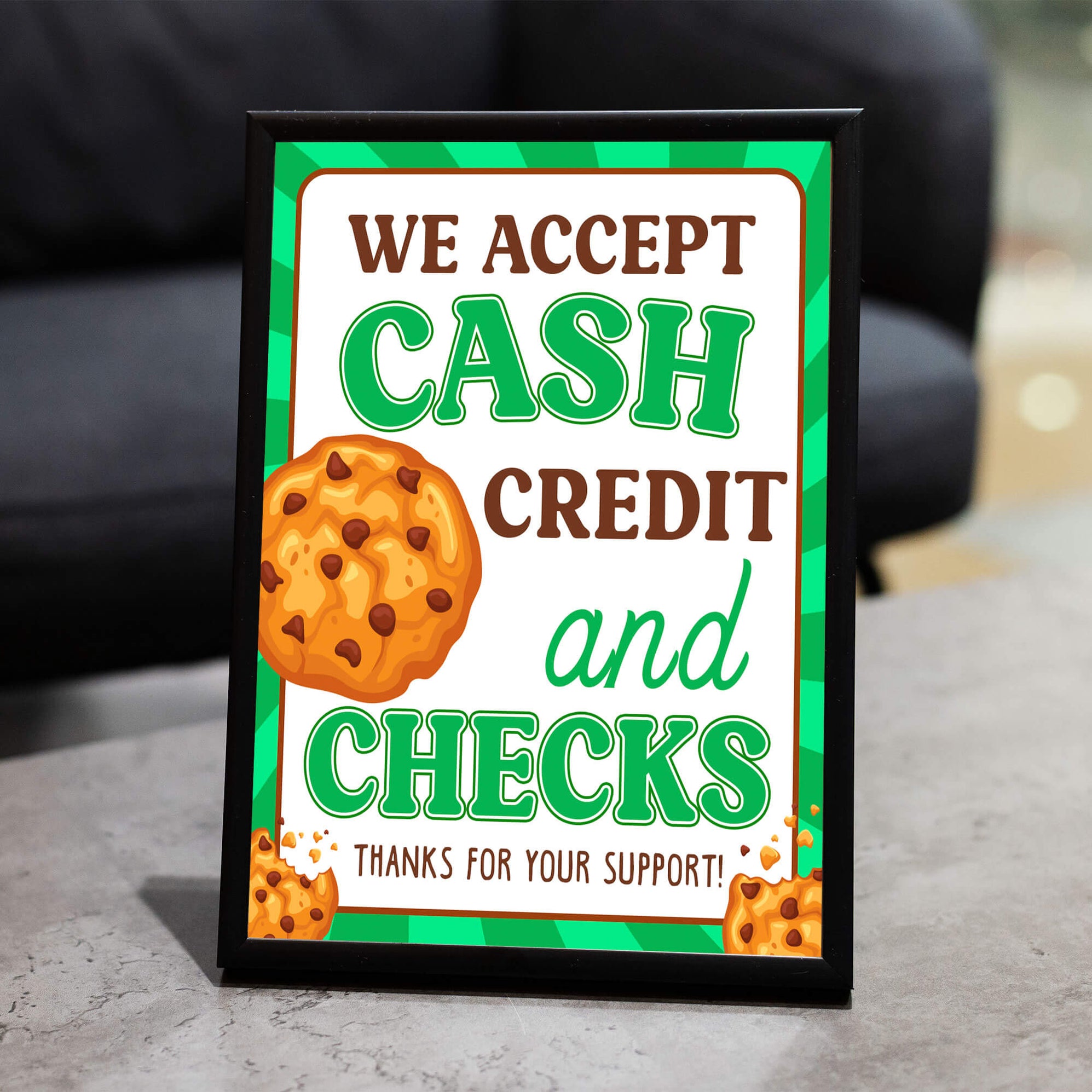 Printable We Accept Payments Sign Cash Credit and Checks | PDF Scouts ...
