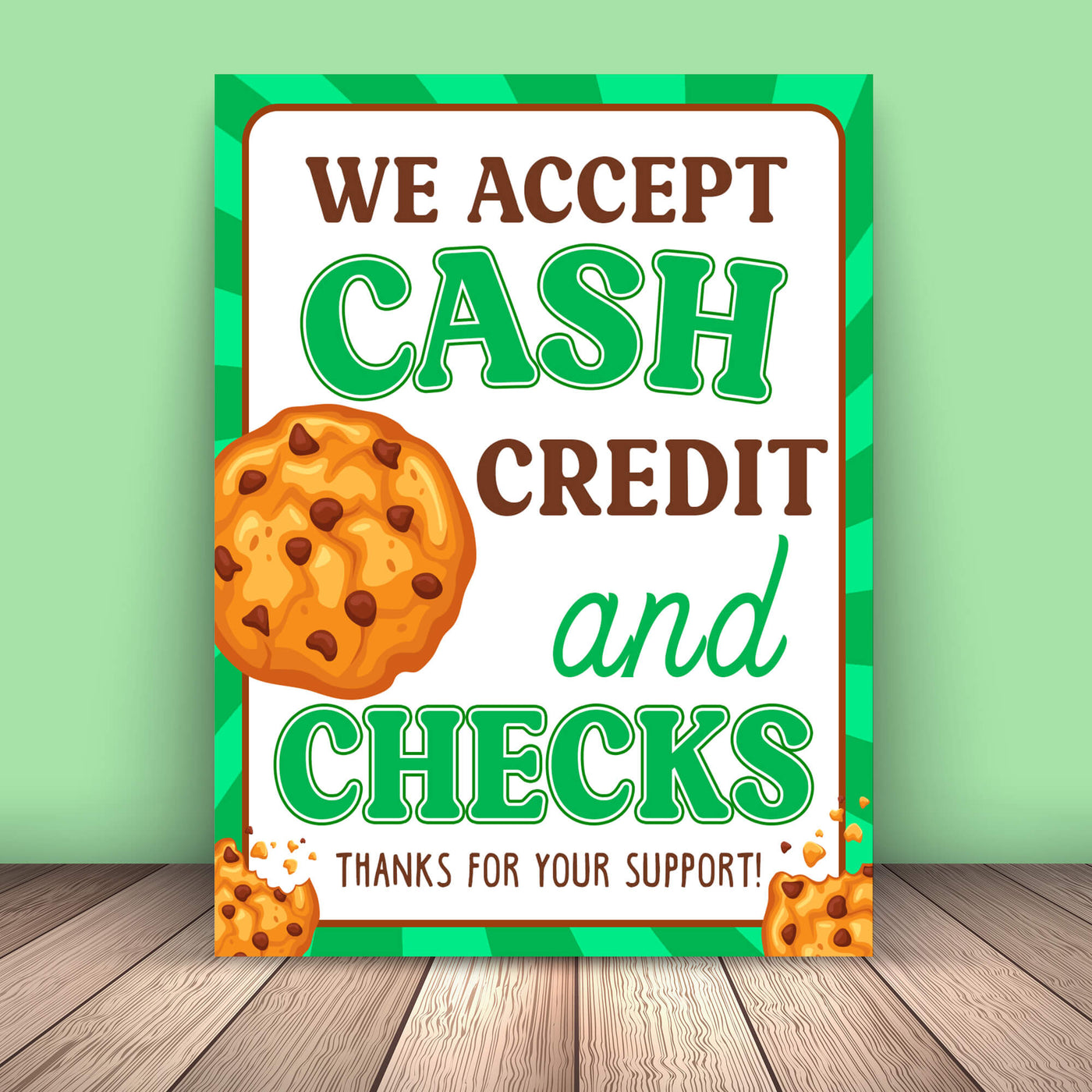 Printable We Accept Payments Sign Cash Credit and Checks | PDF Scouts ...