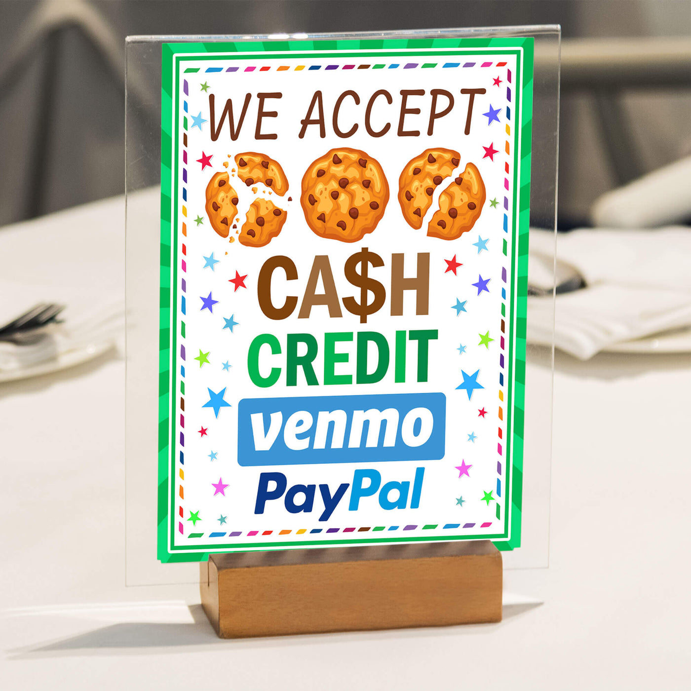 PDF We Accept Cash, Credit, Venmo and Paypal Payments Sign | Scouts ...