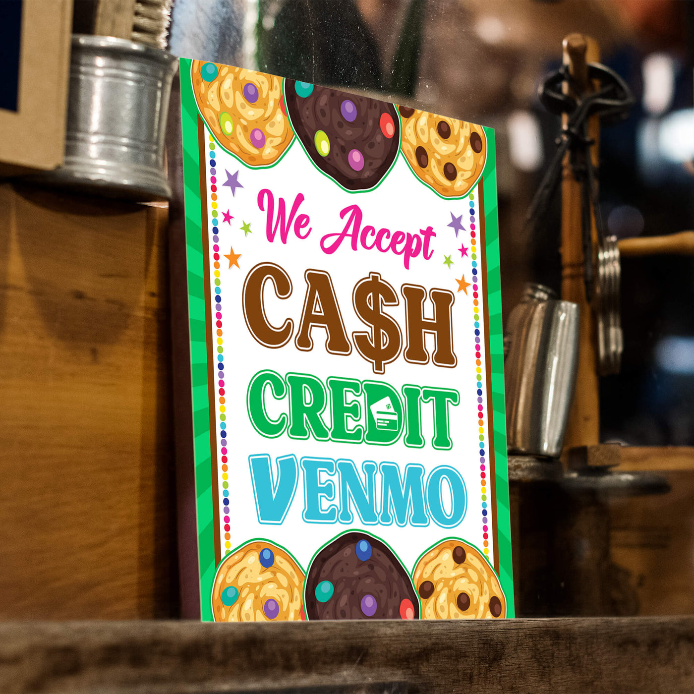 Printable We Accept Payments Sign Cash, Credit and Venmo | Fundraiser ...