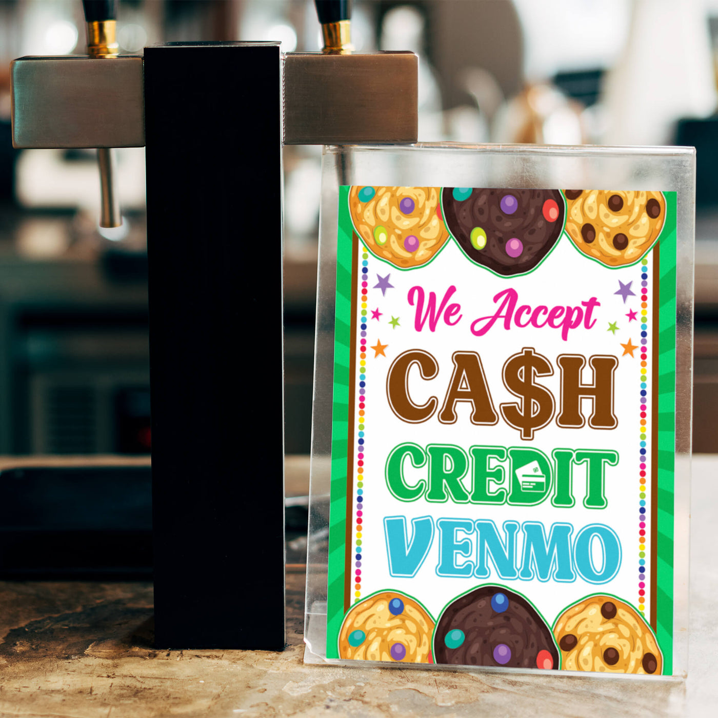 Printable We Accept Payments Sign Cash, Credit and Venmo | Fundraiser ...