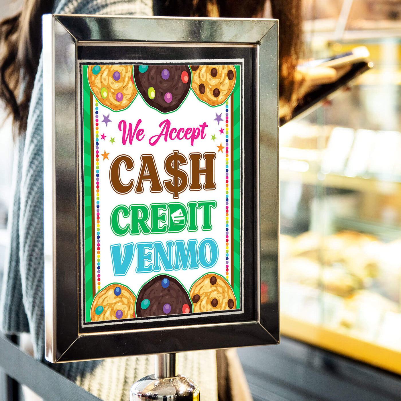 Printable We Accept Payments Sign Cash, Credit and Venmo | Fundraiser ...