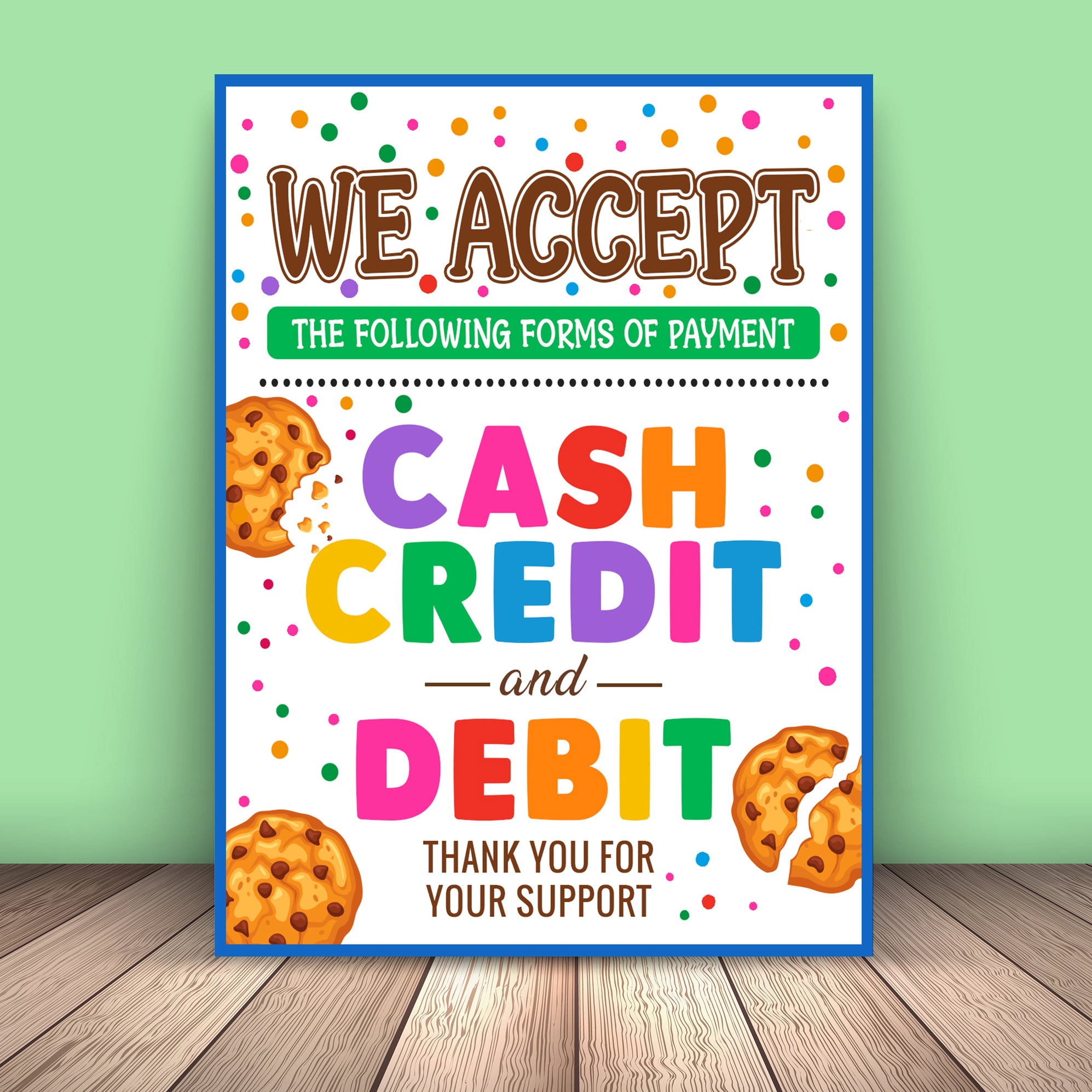 PDF We Accept Payments Cash Credit and Checks Sign | Printable Scouts ...