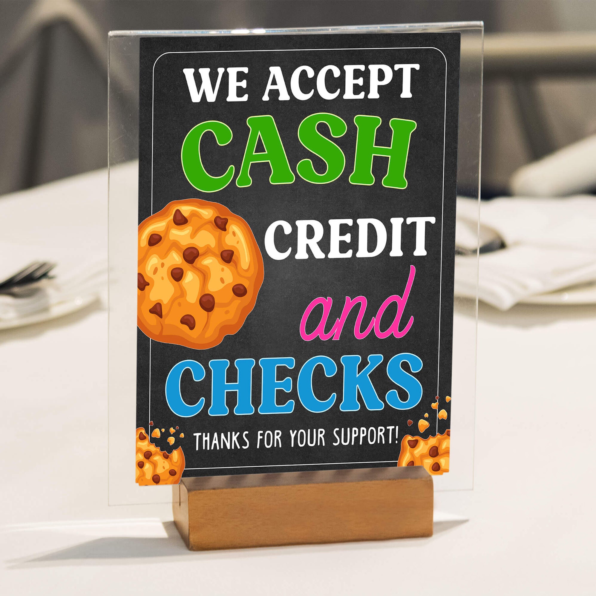 PDF Printable We Accept Payments Sign Cash Credit and Checks | Scouts ...