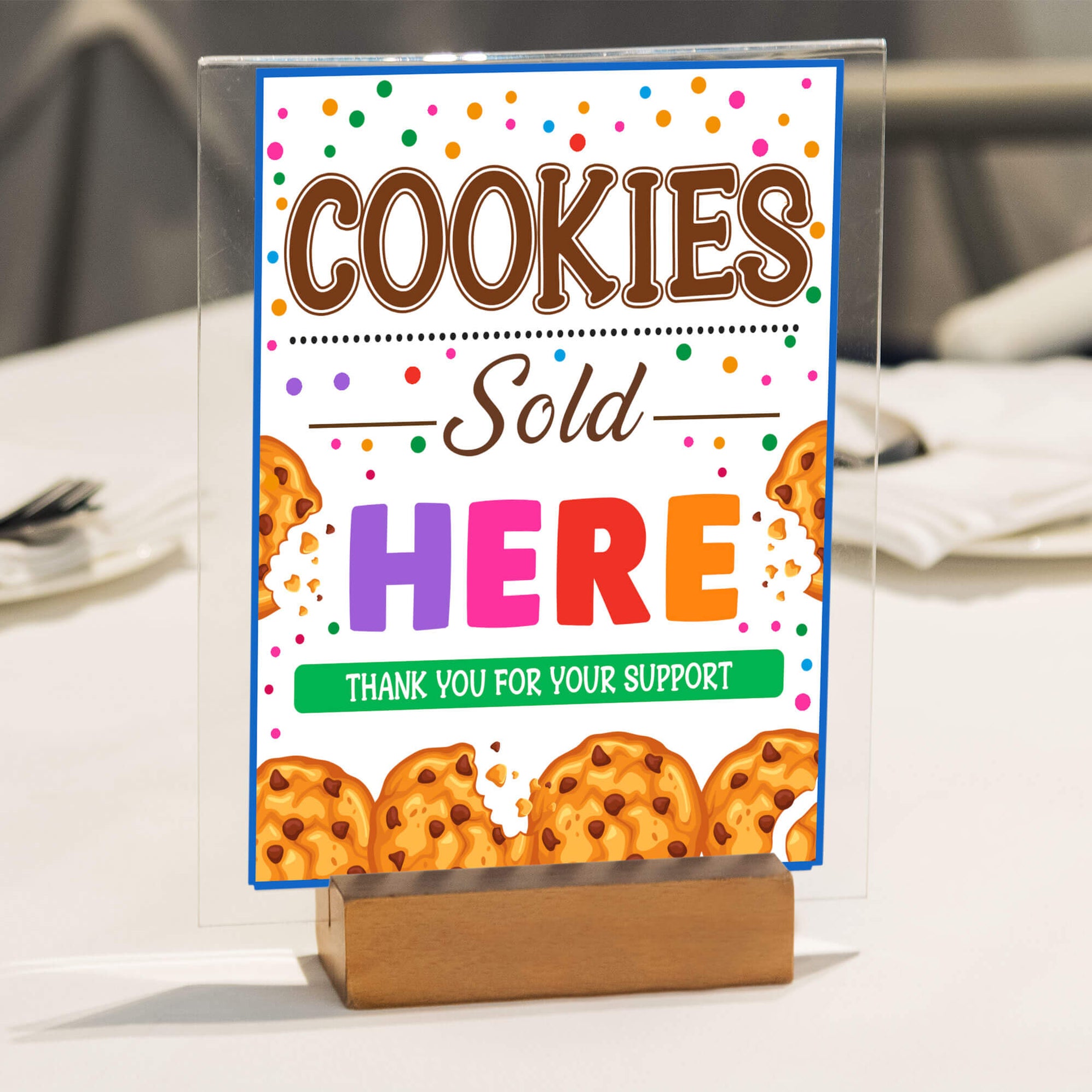 Printable Cookies Sold Here Booth Sign | Scouts Cookie Booth ...