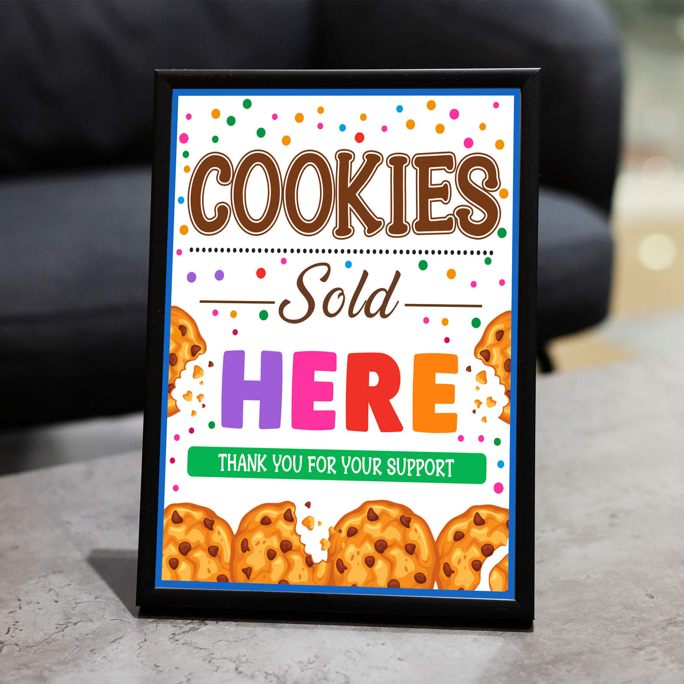 Printable Cookies Sold Here Booth Sign | Scouts Cookie Booth ...