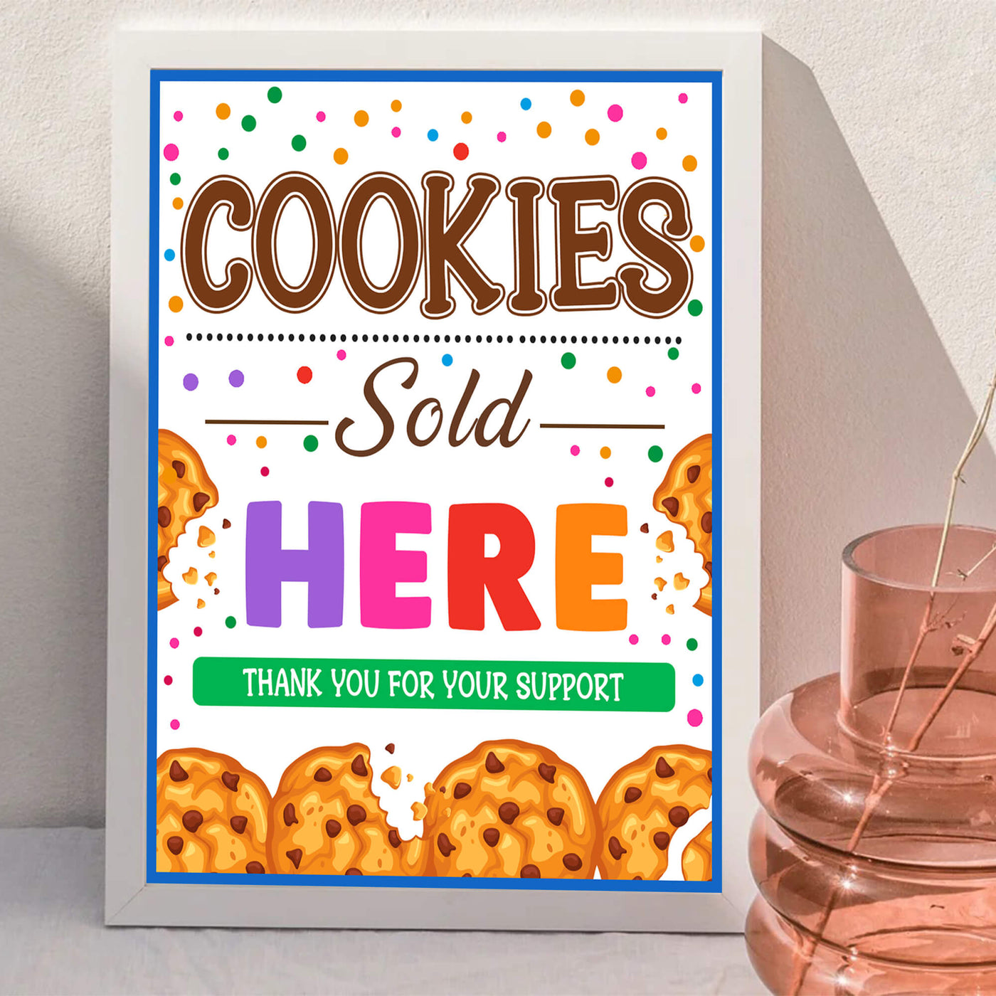 Printable Cookies Sold Here Booth Sign | Scouts Cookie Booth ...