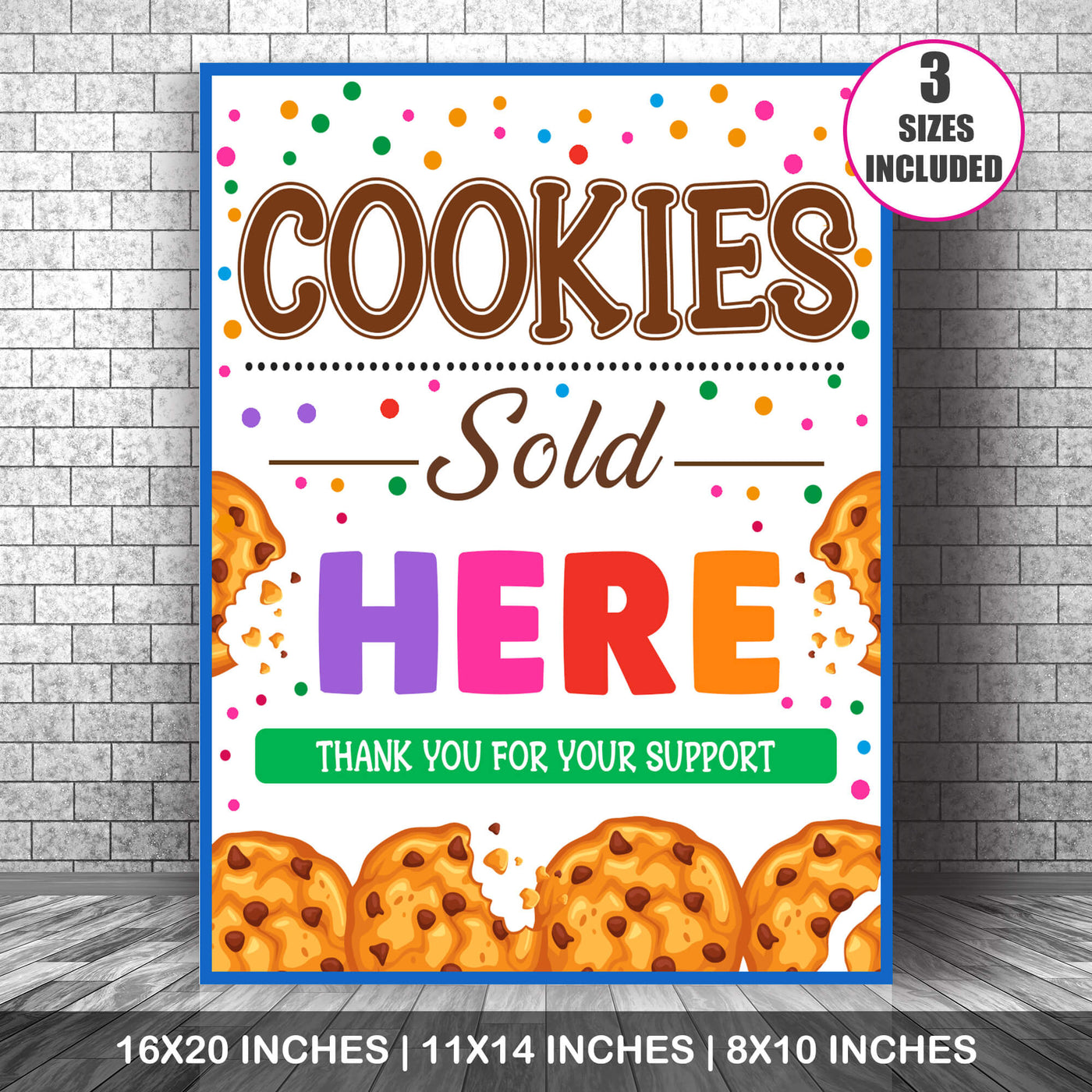 Printable Cookies Sold Here Booth Sign | Scouts Cookie Booth ...