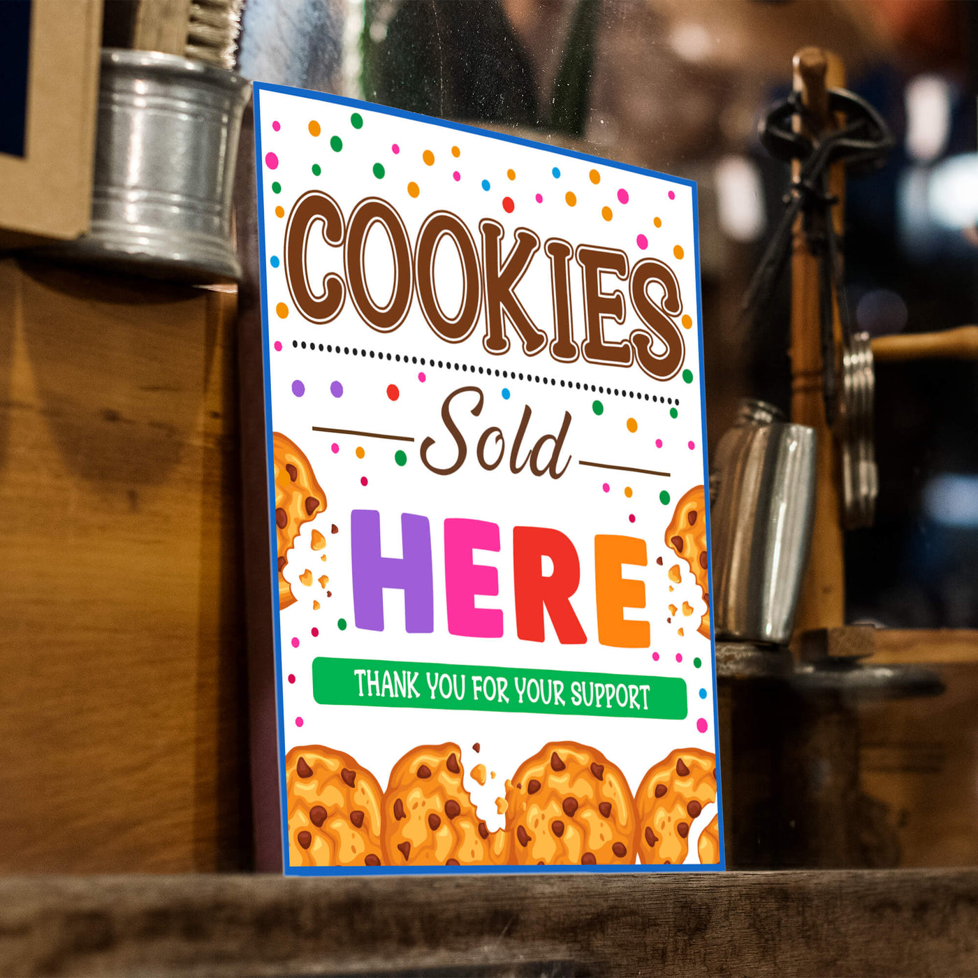 Printable Cookies Sold Here Booth Sign | Scouts Cookie Booth ...