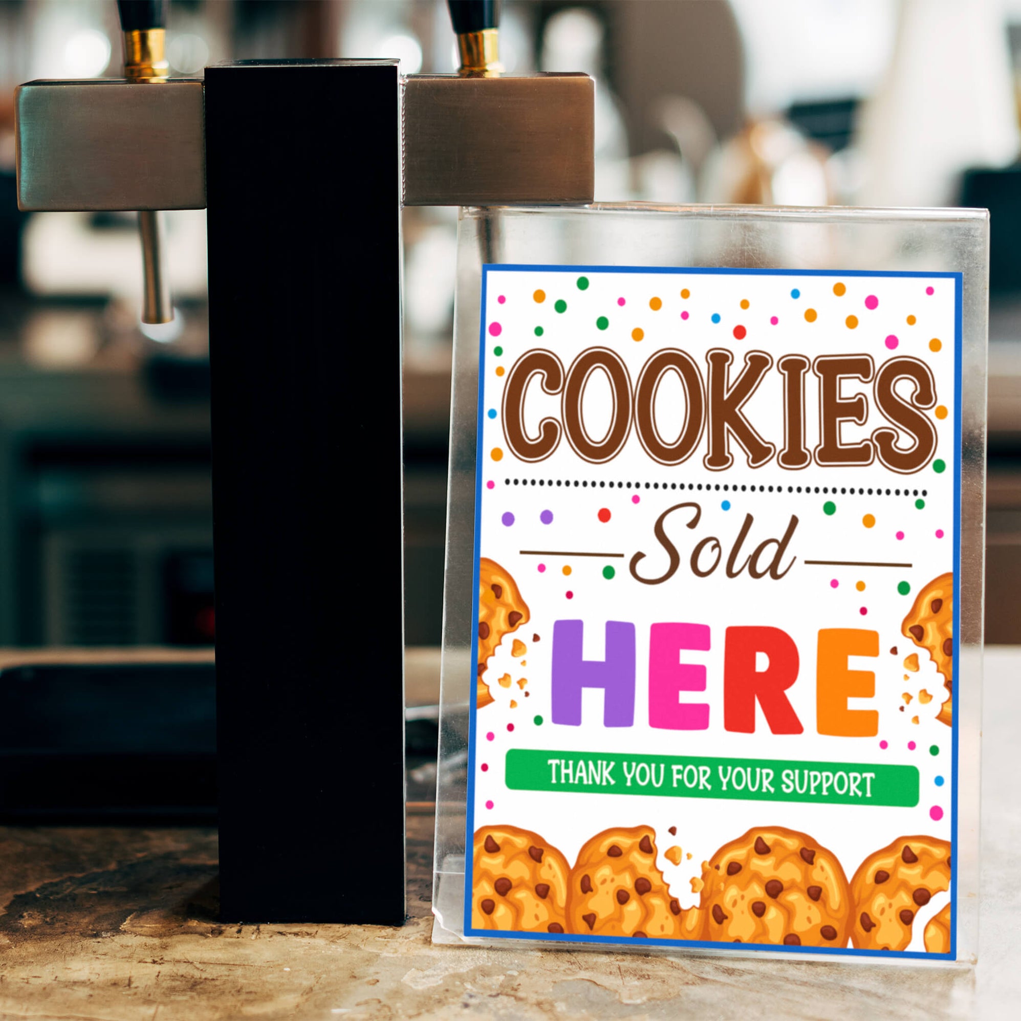 Printable Cookies Sold Here Booth Sign | Scouts Cookie Booth ...