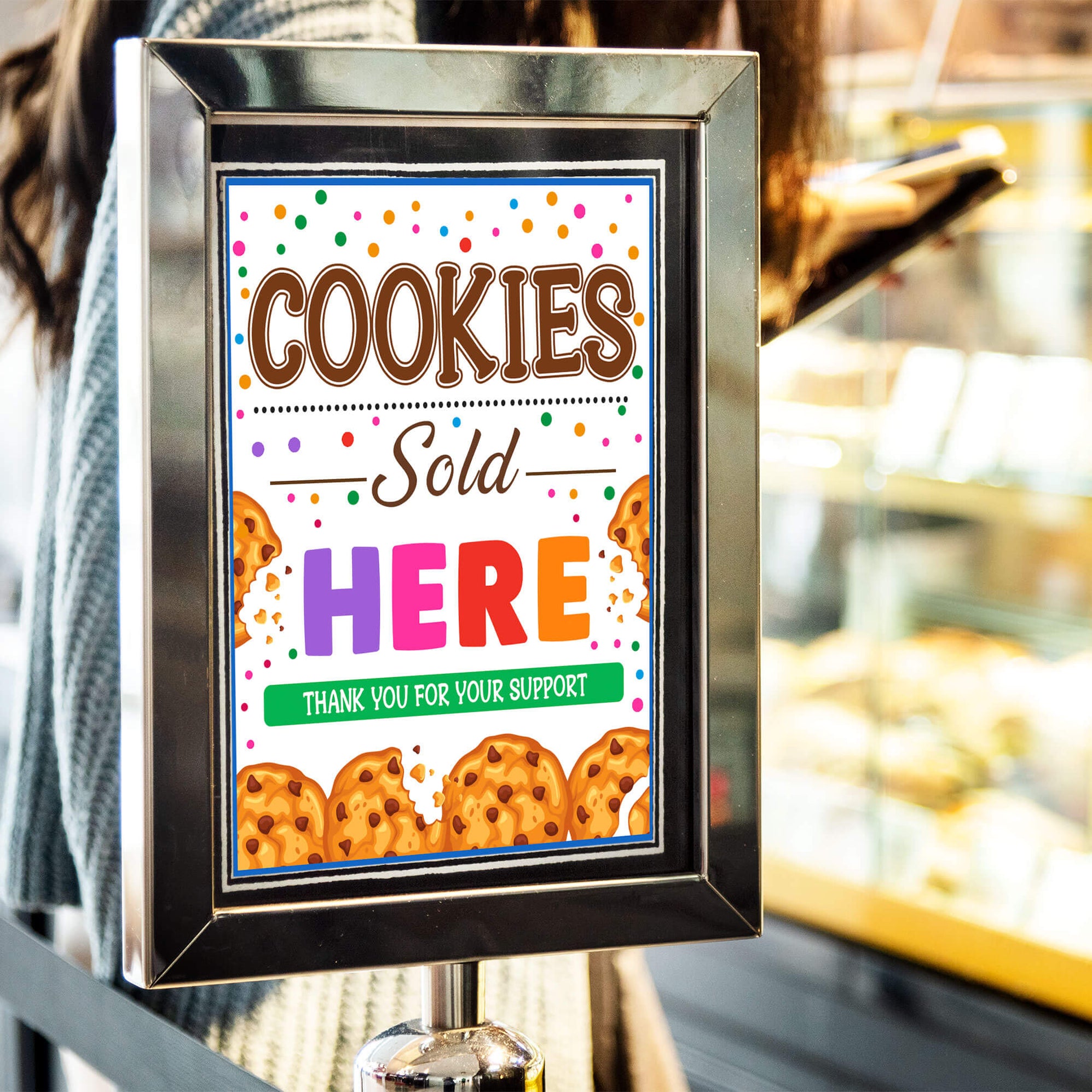 Printable Cookies Sold Here Booth Sign | Scouts Cookie Booth ...