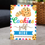Printable Cookies Sold Here Booth Sign | Scout cookie Sale, Bake Sale ...