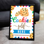 Printable Cookies Sold Here Booth Sign | Scout cookie Sale, Bake Sale ...