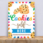 Printable Cookies Sold Here Booth Sign | Scout cookie Sale, Bake Sale ...