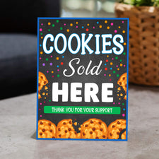 PDF Printable Cookies Sold Here Sign | Scouts Cookie Booth, Bake Sale ...