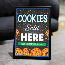 PDF Printable Cookies Sold Here Sign | Scouts Cookie Booth, Bake Sale ...