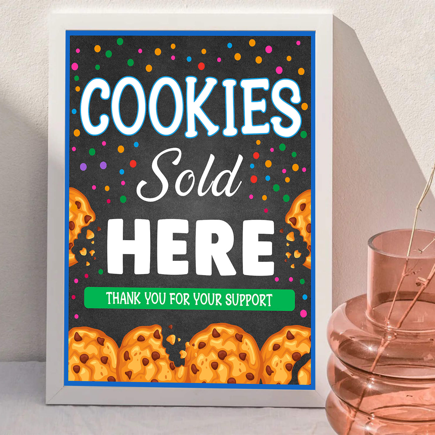 PDF Printable Cookies Sold Here Sign | Scouts Cookie Booth, Bake Sale ...