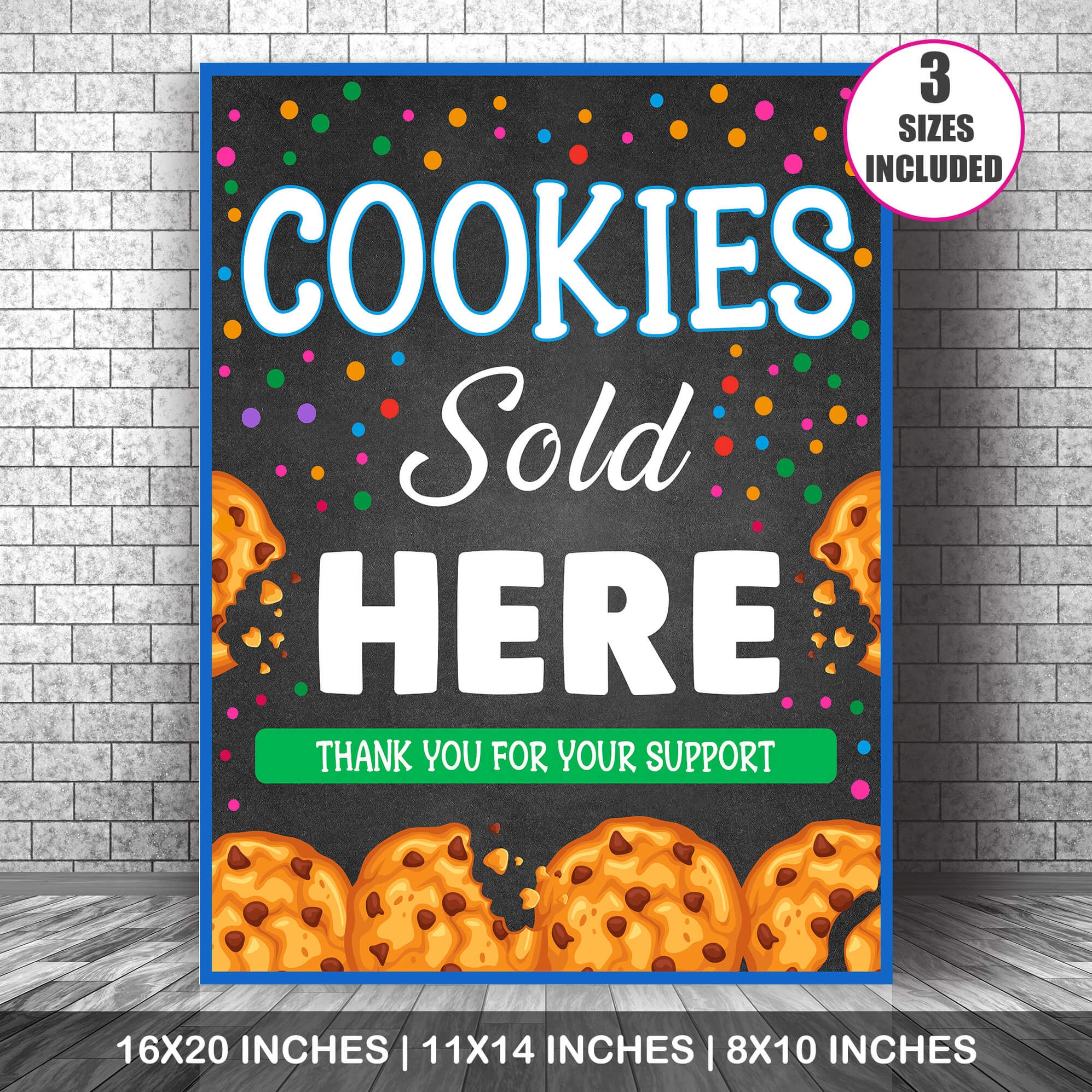 PDF Printable Cookies Sold Here Sign | Scouts Cookie Booth, Bake Sale ...