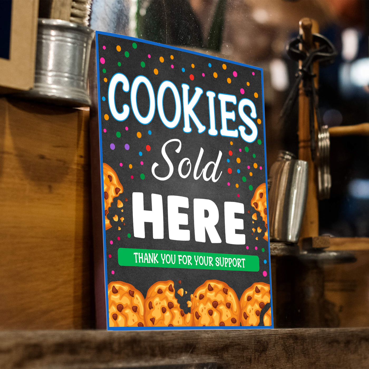 PDF Printable Cookies Sold Here Sign | Scouts Cookie Booth, Bake Sale ...