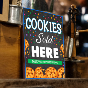 PDF Printable Cookies Sold Here Sign | Scouts Cookie Booth, Bake Sale ...