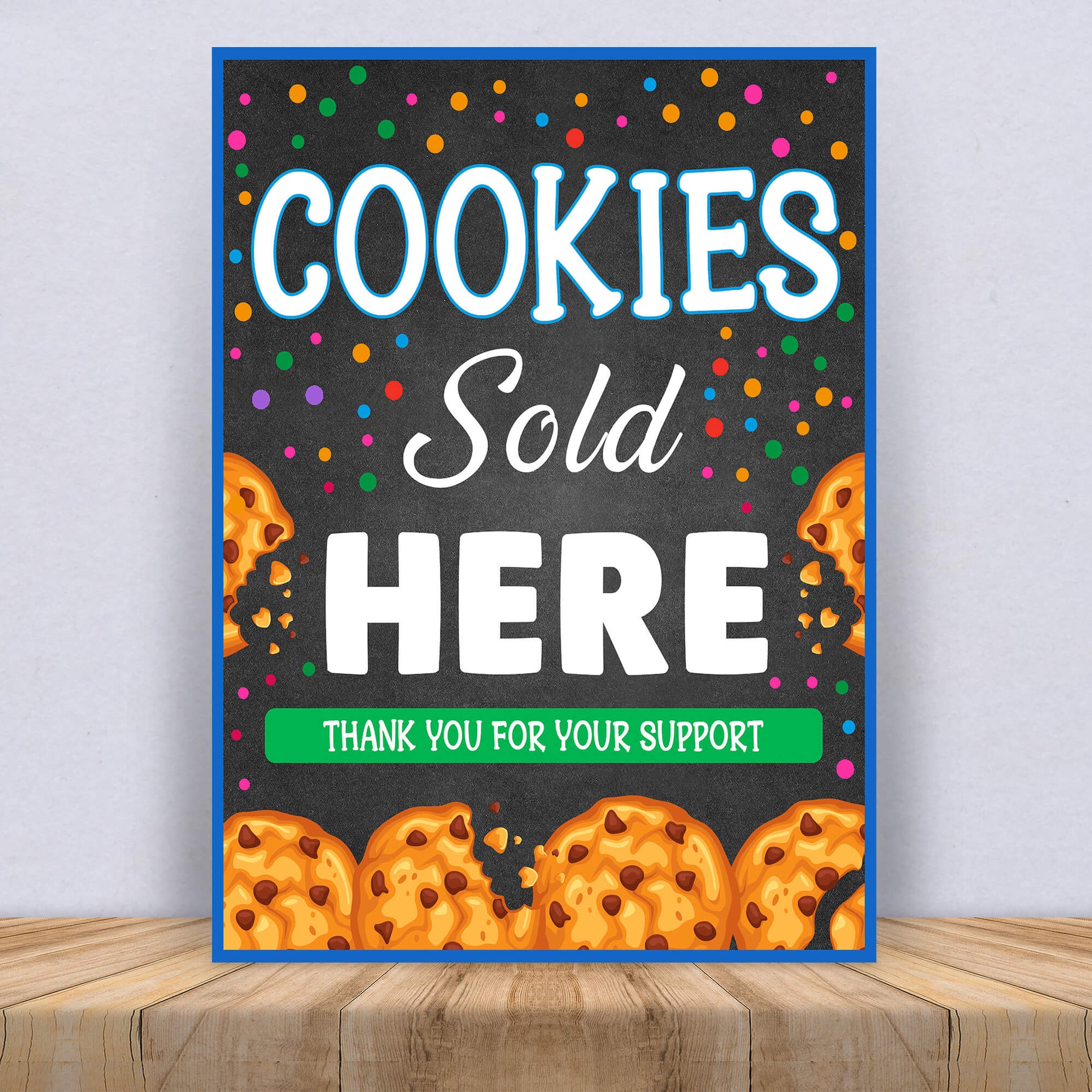 PDF Printable Cookies Sold Here Sign | Scouts Cookie Booth, Bake Sale ...