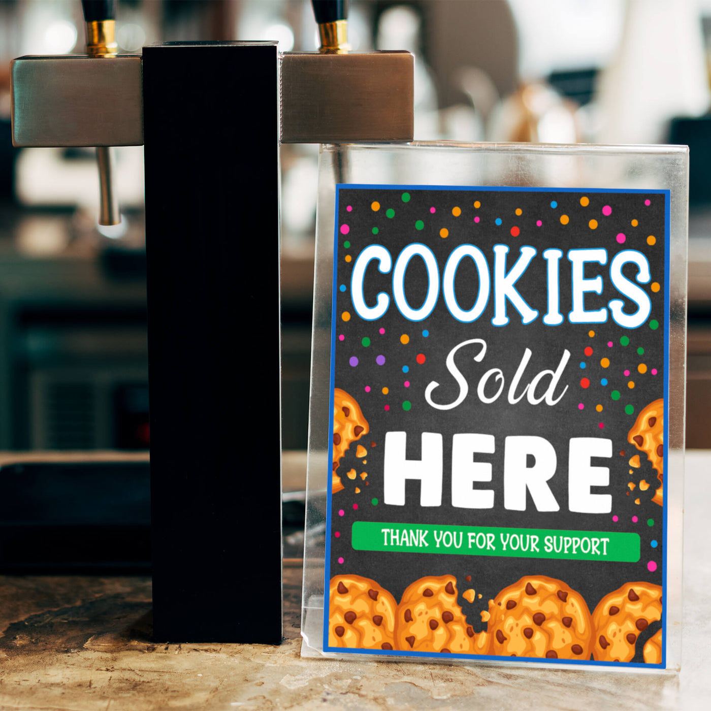PDF Printable Cookies Sold Here Sign | Scouts Cookie Booth, Bake Sale ...
