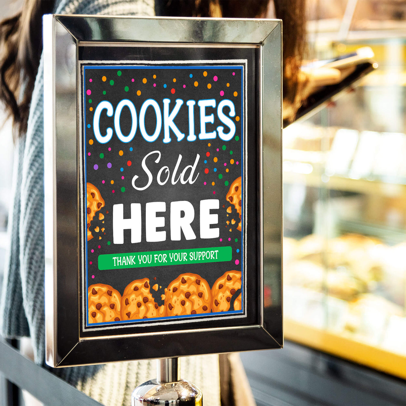 PDF Printable Cookies Sold Here Sign | Scouts Cookie Booth, Bake Sale ...
