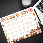 Cute Fall Animal October Calendar - Posh Park