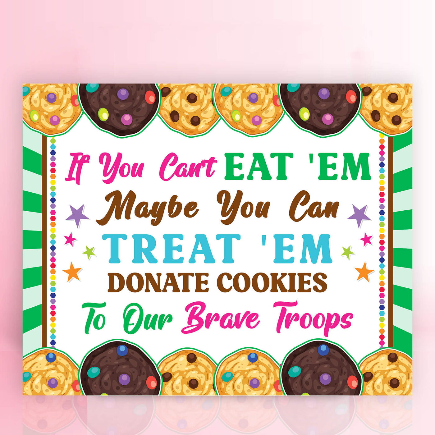 Printable Cookie Booth Sign Bundle | PDF We Accept Payments Sign Cash ...
