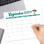Modern Minimalist Retro Printable Calendar September 2024 - Posh Park
