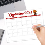 Clean and Simple Minimalist Retro Calendar September 2024 - Posh Park