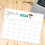 Simple September 2024 Minimalist Calendar Printable - Posh Park