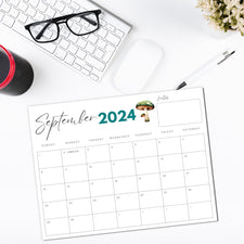Simple September 2024 Minimalist Calendar Printable - Posh Park