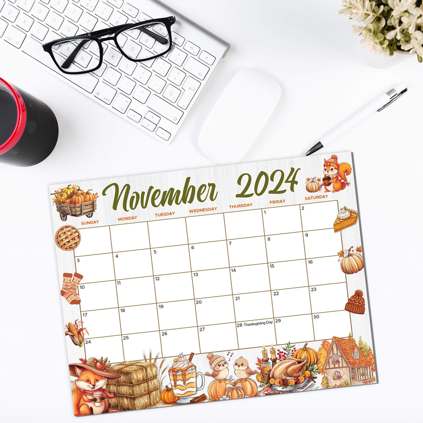 Printable November Calendar Printable for Fall - Posh Park