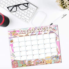 PDF Retro Vibe Back To School August 2024 Calendar | Printable Classic ...