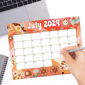 PDF Colorful Retro Vibe July 2024 Calendar | Printable Classic ...