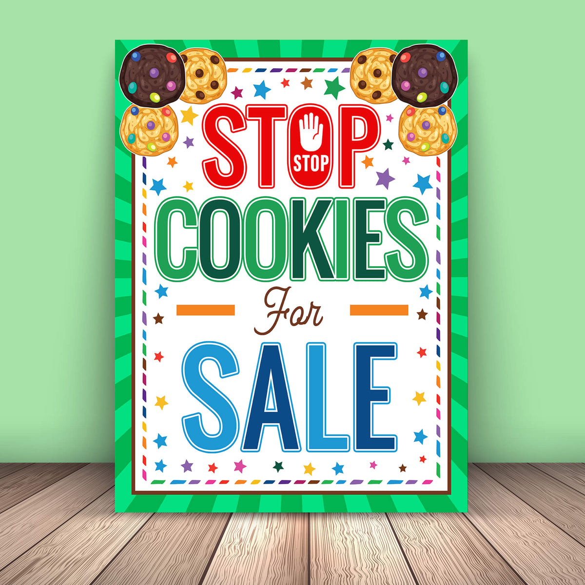 PDF Stop Cookies For Sale Booth Sign | Scouts Cookie Booth, Fundraiser ...