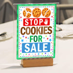 Printable Cookies For Sale Booth Sign | Stop Cookies Sale Booth Poster ...