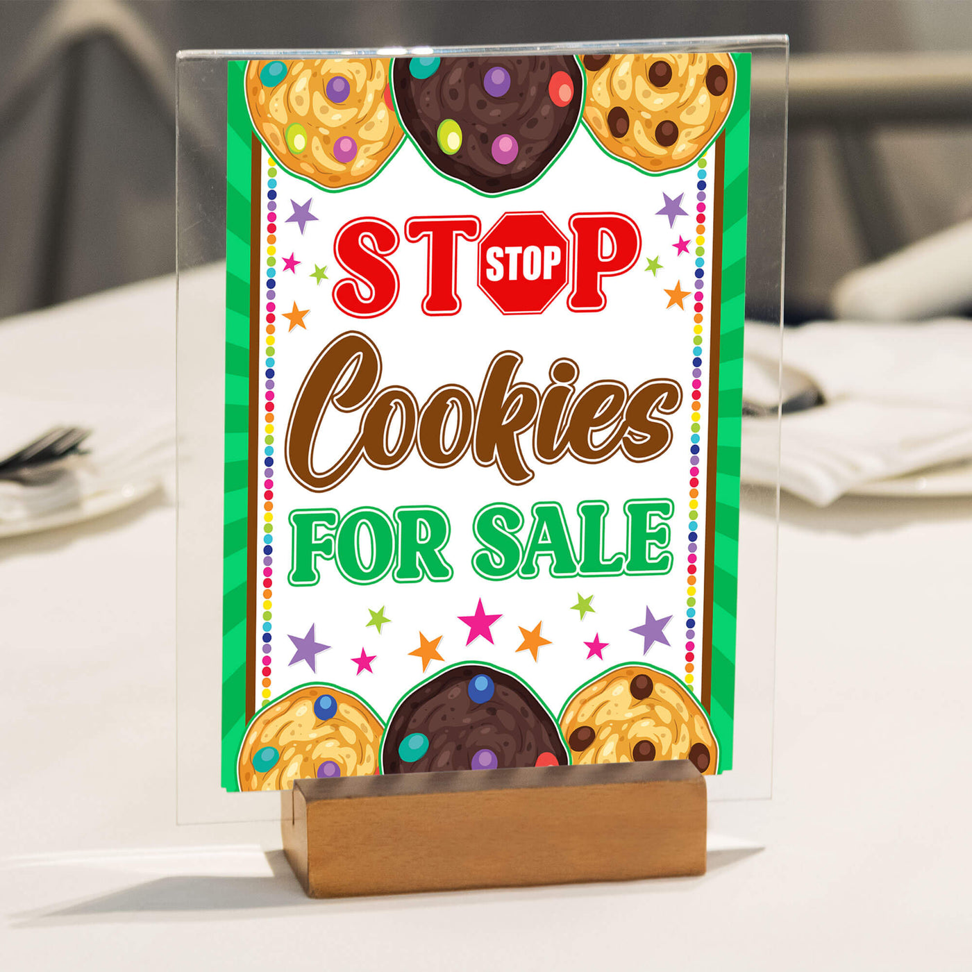 Printable Cookie Booth Sign Bundle | PDF We Accept Payments Sign Cash ...
