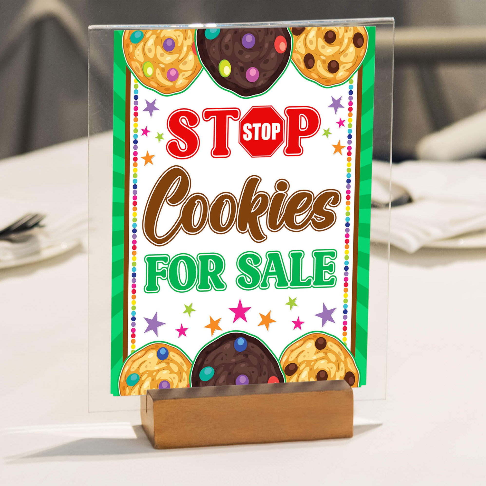 Printable Cookie Booth Sign Bundle | PDF We Accept Payments Sign Cash ...
