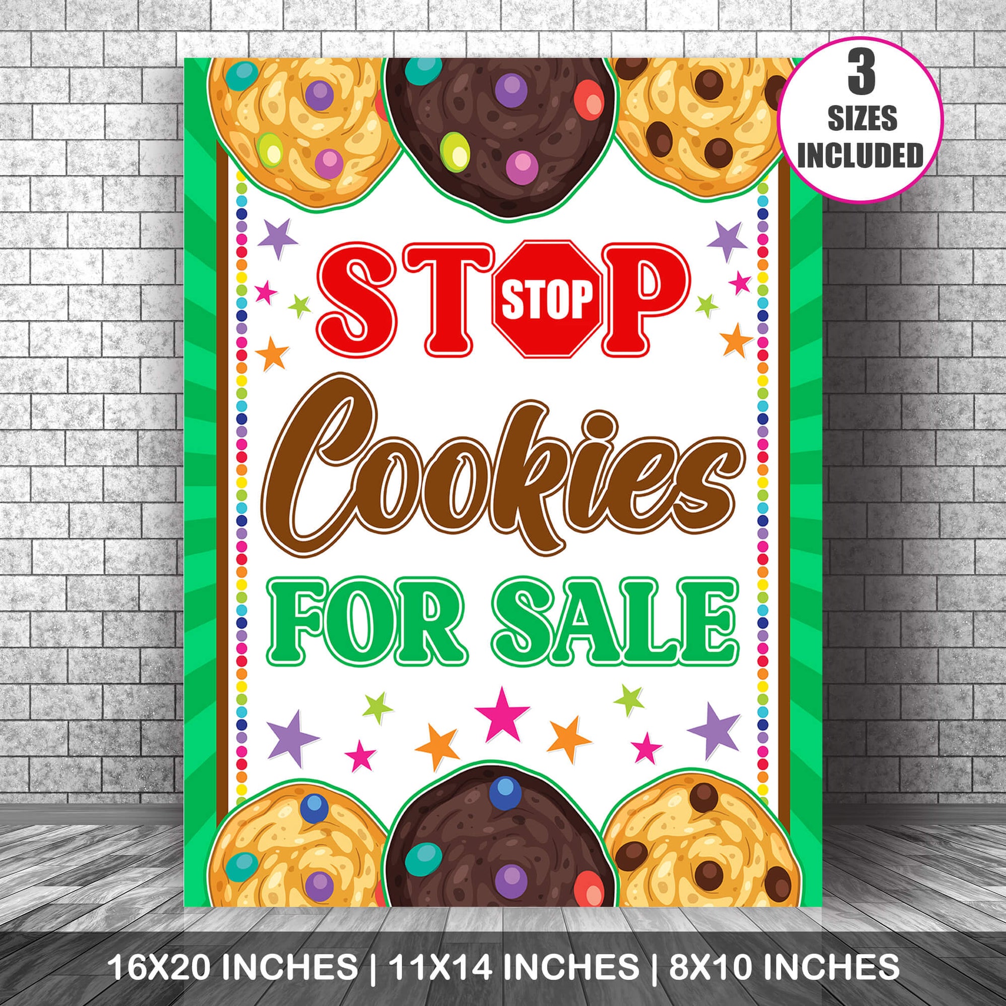 Printable Cookie Booth Sign Bundle | PDF We Accept Payments Sign Cash ...