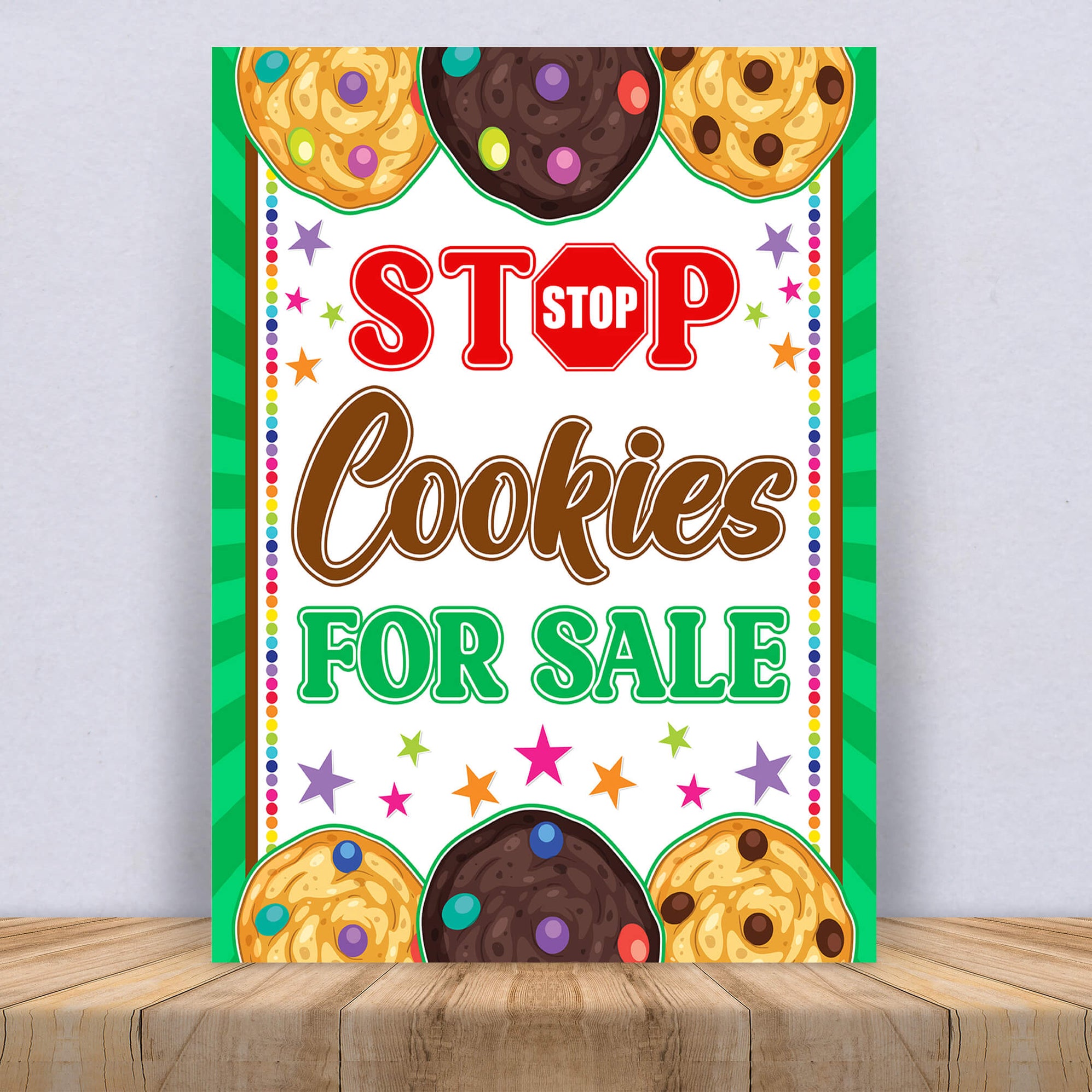 PDF Stop Cookies For Sale Booth Sign Poster | Scout cookie Sale, Bake ...