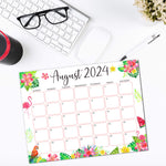 PDF August 2024 Tropical Themed Calendar | Printable Tropical Escape ...